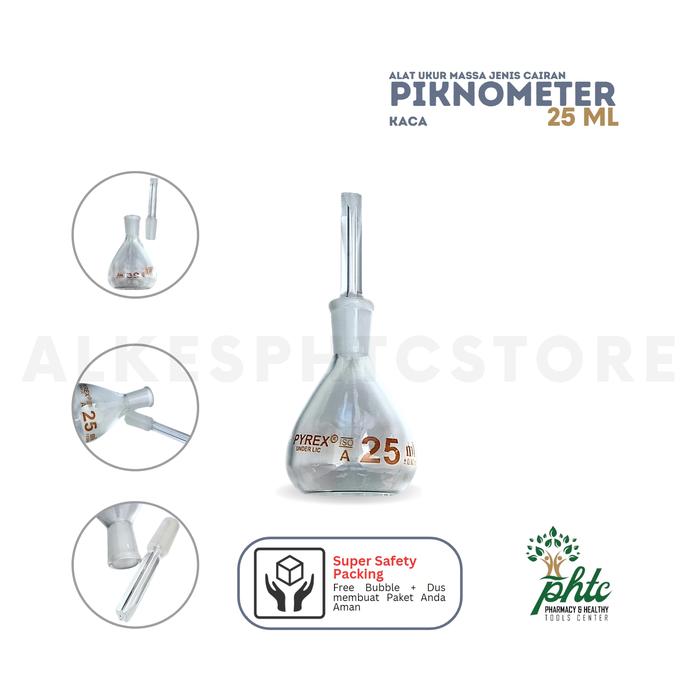 Jual PIKNOMETER 25ml l PICNOMETER 25ml - REAL PICTURE l BUBBLE + KARDUS ...