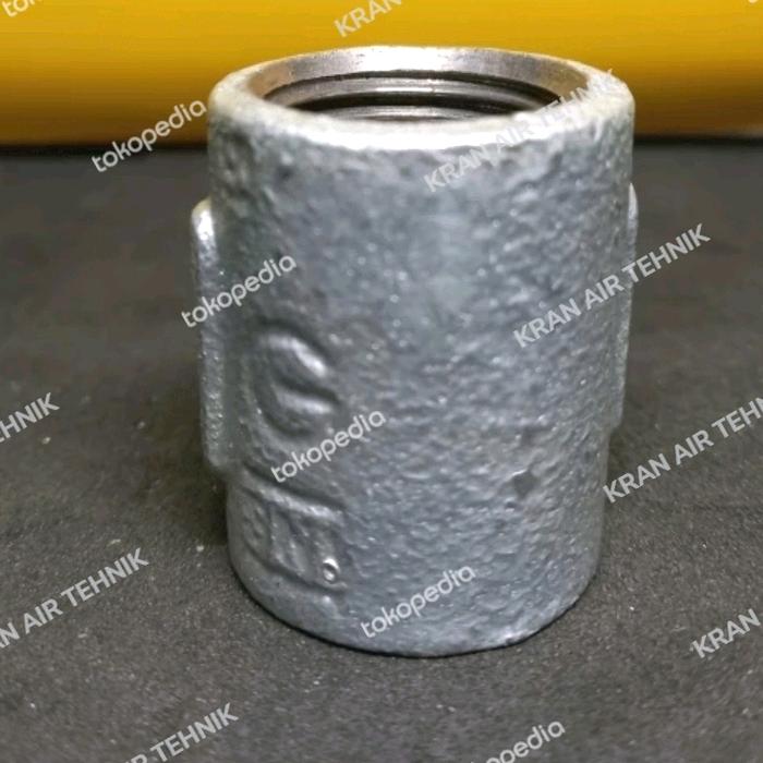 Jual Sock Galvanis Drat 1/2 inch G sambungan besi DN15 - Jakarta Pusat ...