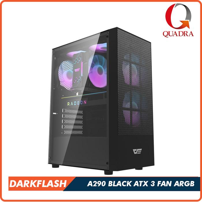 Jual Darkflash A290 ATX Gaming PC Case Black 3x Fan ARGB - Kab ...