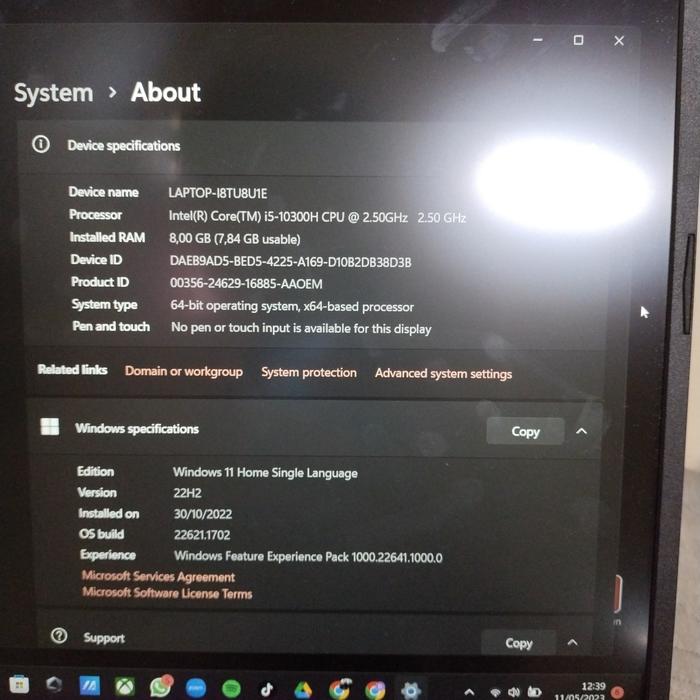 Jual ASUS TUF FX506 LH- Second Ram 8gb SSD 512 GB GTX 1650ti IPS i5 gen 10 - Kab. Lampung ...