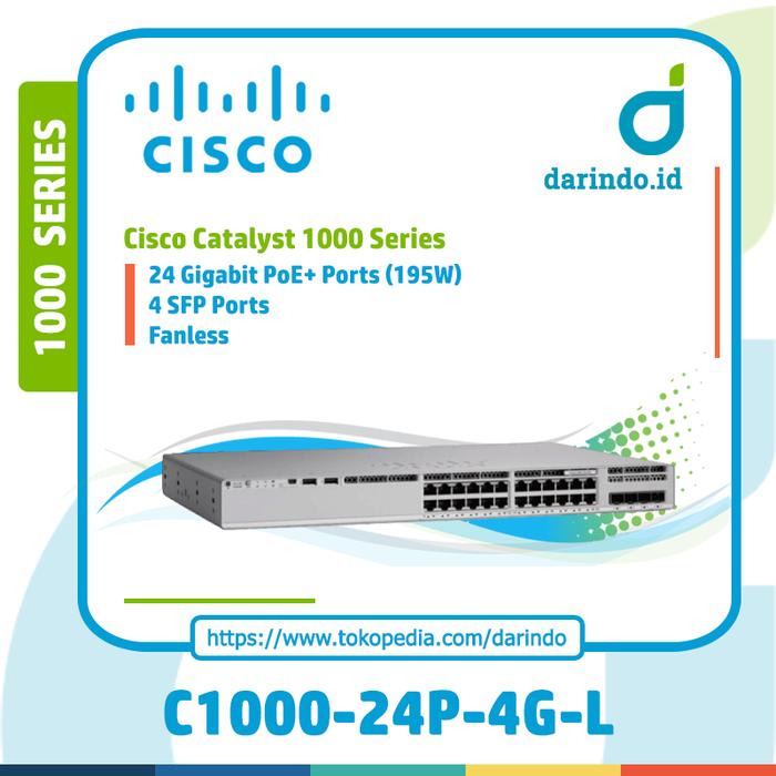 Jual Cisco C1000-24P-4G-L Catalyst 1000 Series 24-port PoE Switch - Jakarta Pusat - Darindo ...