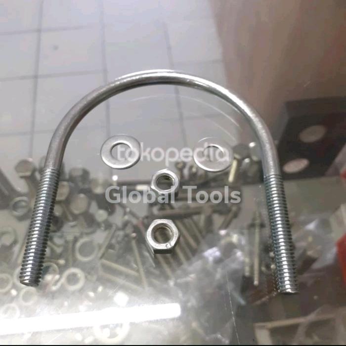 Jual ubolt 1 inch u bolt 5/16 x 1 inch baut pipa air baut paralon ...