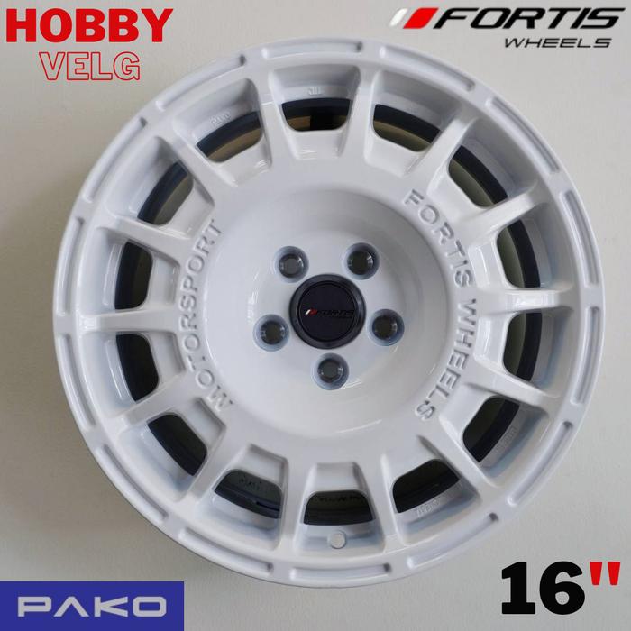 Jual VELG FORTIS WHEELS BY PAKO PRW 16 R16 x 7 5H 100 38 RACING WHITE ...