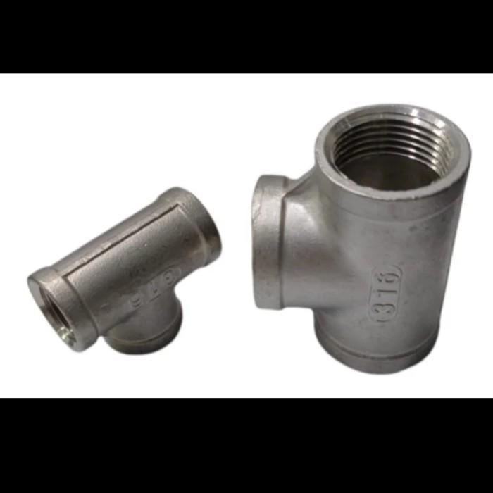 Jual Tee Drat SS 316 2 inch - Tee Drat Stainless Steel 316 #150 ...