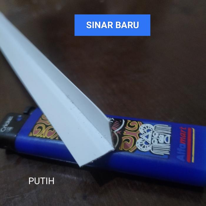 Jual LIST SIKU ALUMUNIUM WARNA PUTIH COCOK BUAT AQUARIUM, MEJA UK150 CM ...