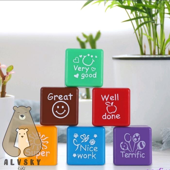Jual REWARD STAMP ISI 6 PCS / STEMPEL PENILAIAN REWARD ANAK TK / PAUD ...