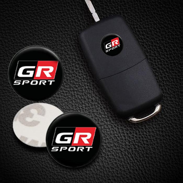 Jual Emblem Kunci Sticker Aluminium Logo Bulat 14mm Kunci GR Sport ...