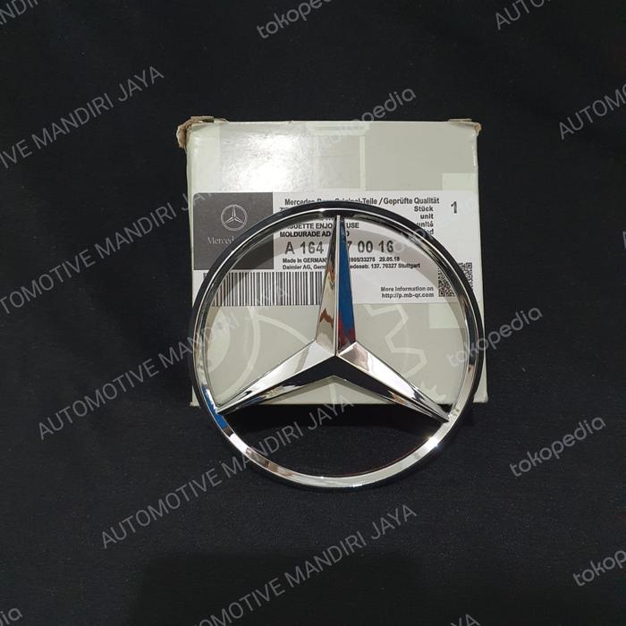 Jual LOGO BINTANG BAGASI BELAKANG MERCEDES BENZ W164 ML GL/EMBLEM MERCY ...