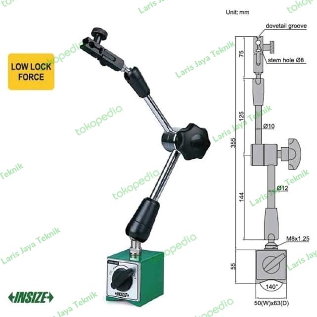 Jual Insize Universal Magnetic Stand 80 Kgf with Low Lock Force 6208 ...