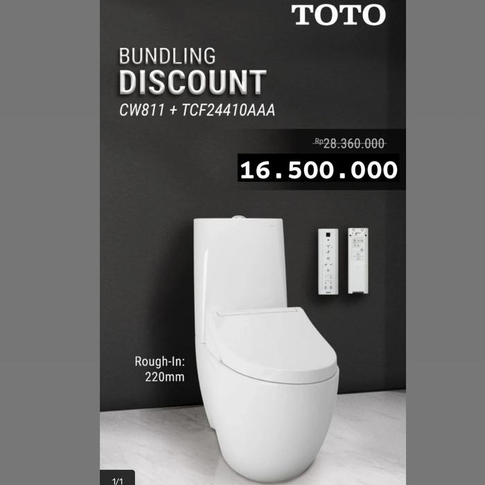 Jual KLOSET DUDUK TOTO CW811NPJ WASHLET TCF24410AAA remote TOTO CW 811 NPJ - Jakarta Barat ...