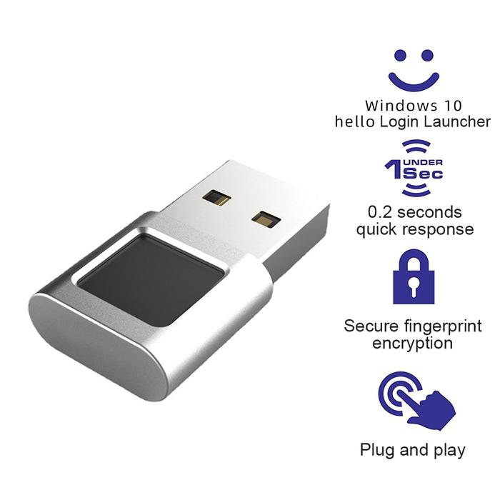 Jual USB Fingerprint Reader for Windows Hello PC Notebook Lock Scanner ...