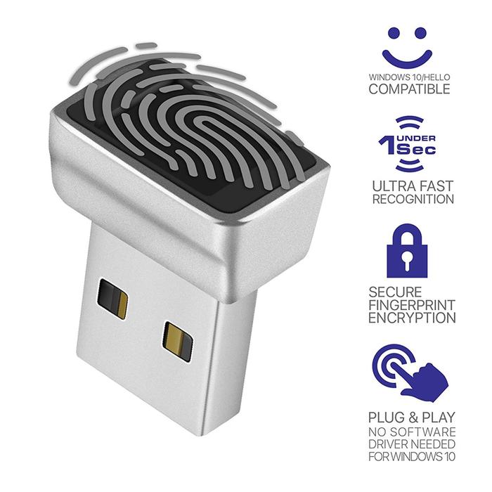 Jual USB Fingerprint Reader for Windows Hello PC Notebook Lock Scanner ...