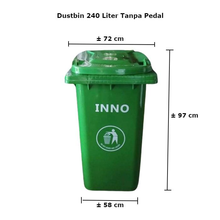 Jual Dustbin 240/120 Liter Pedal / Tanpa Pedal - Tong Tempat Sampah 2 ...