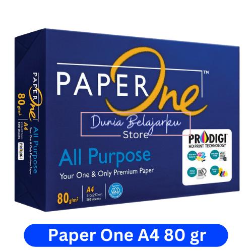 Jual Kertas HVS Paper One A4 80 gram / Paperone A4 80gr / 1 RIM 500 ...