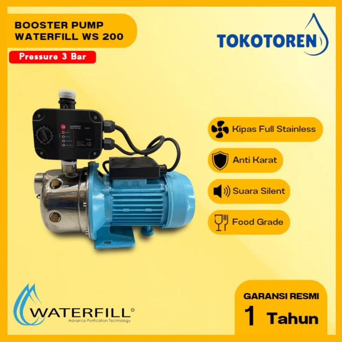 Jual POMPA DORONG / BOOSTER PUMP WATERFILL WS-200 GARANSI RESMI - Kab ...