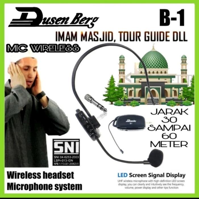 Jual MIC WIRELESS HEADSET BANDO DUSENBERG MIC B1 ORIGINAL RESMI 2TAHUN ...