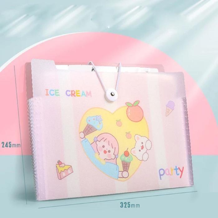 Jual Map tempat penyimpanan dokumen Folder document organizer map cute ...