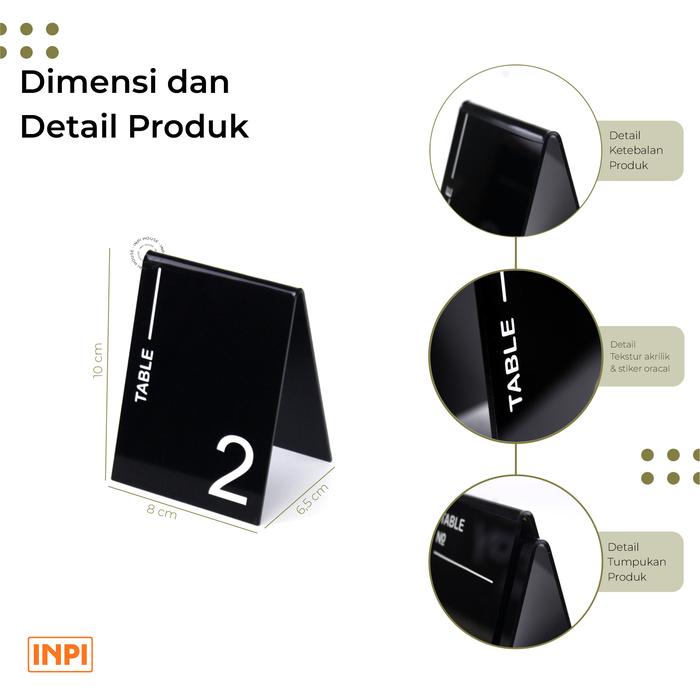 Jual Table Number - Nomor Meja Akrilik - Nomor Meja Resto Cafe - Nomor ...