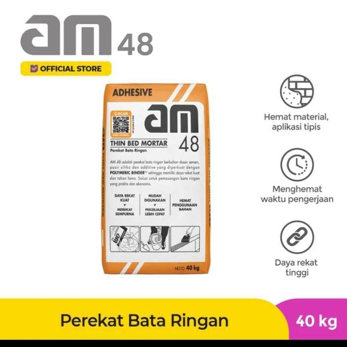 Jual AM48 adalah perekat bata ringan berbahan dasar semen pasir silika ...