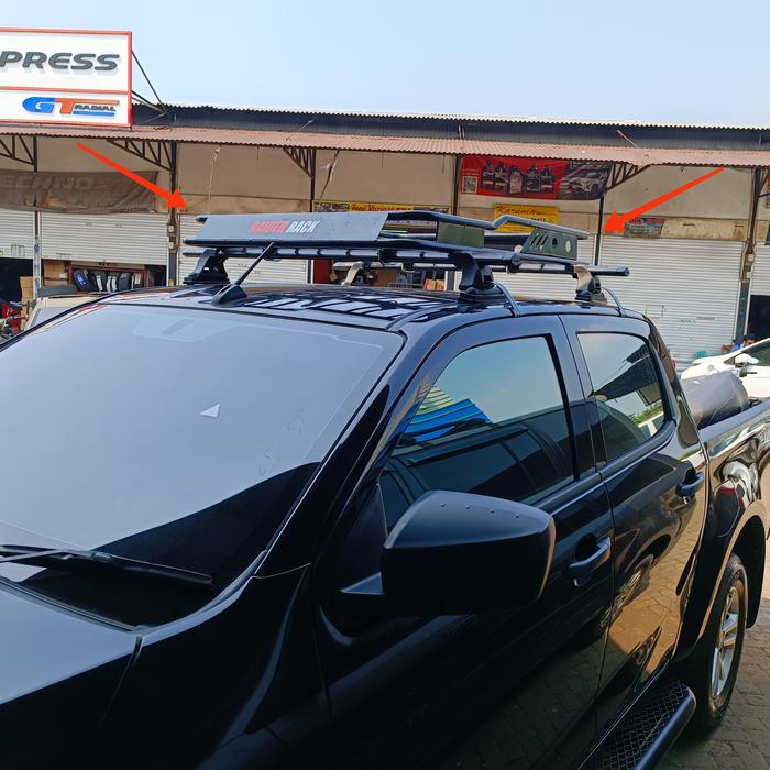 Jual Roof Rack Komplit Crossbar Mobil Hilux Triton D-Max Ranger Navara ...