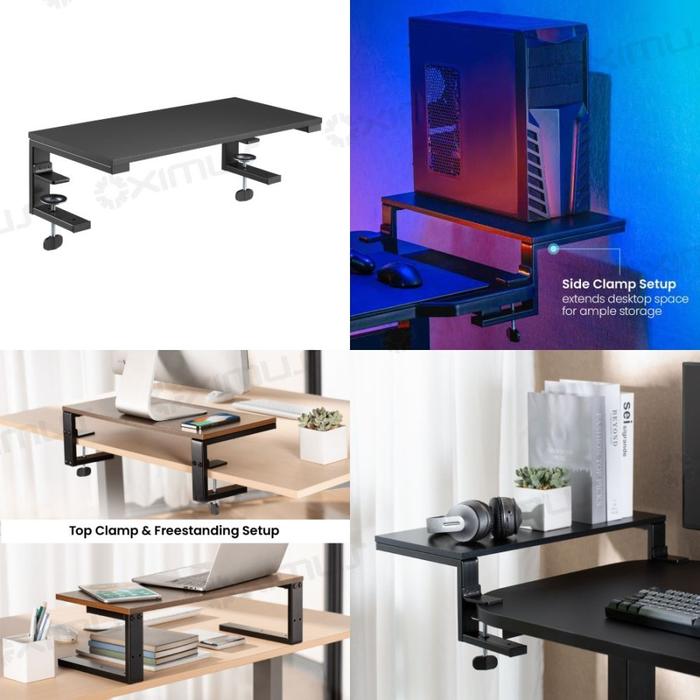 Jual Desktop Monitor Riser Desk Shelf Stand Deskmount Clamp On OXIMUS ...