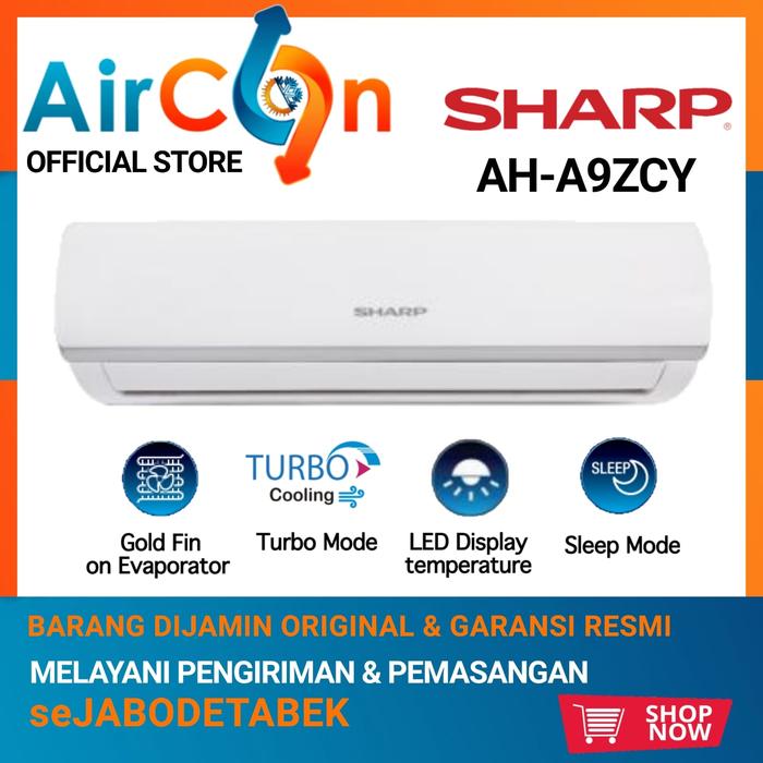 Jual AC SHARP AH-A9ZCYN 1 PK AH-A 9 ZCYN LOW WATT 1 PK HARGA UNIT ONLY ...