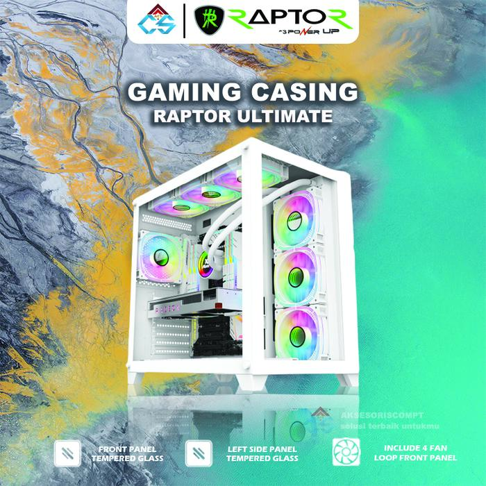 Jual Casing Gaming Raptor ULTIMATE WHITE 4FAN ARGB - Casing Gaming ARGB ...
