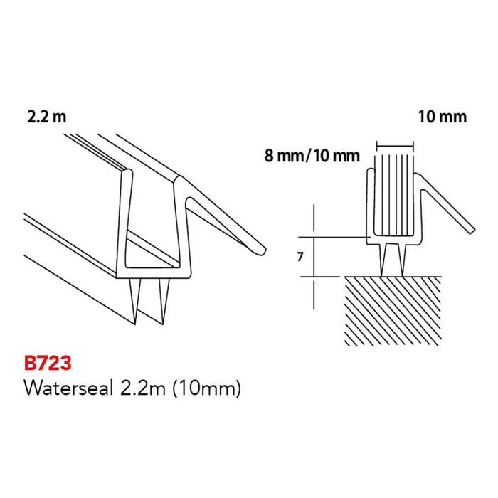 Jual Water Clip Seal Lantai Pintu Kaca Swing Kamar Mandi Kaca 10 Mm Y ...
