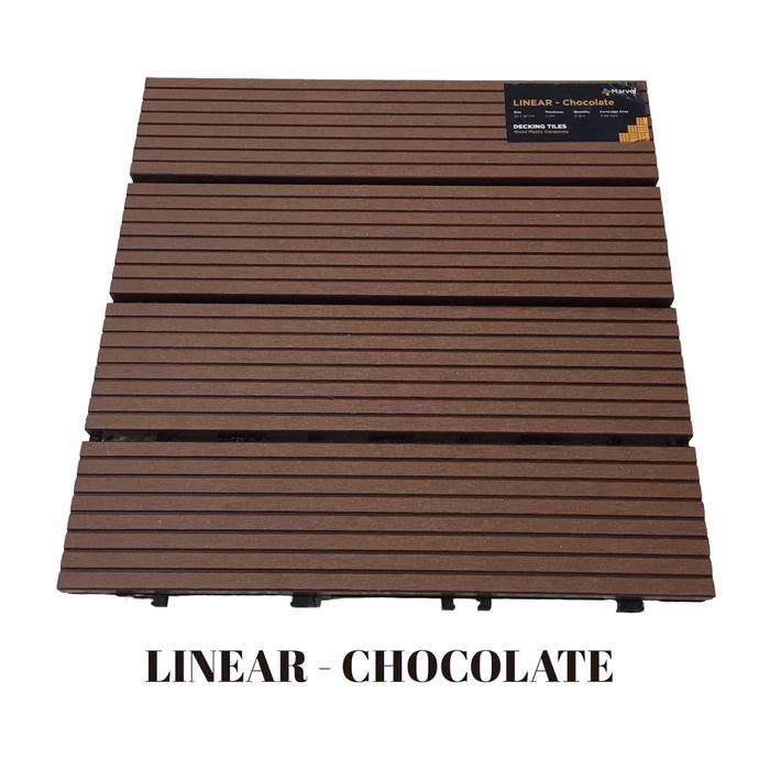 Jual WPS DECKING TILES COMPOSITE ISI PERBOX 11pcs (1m2) - LINEAR-COKLAT ...