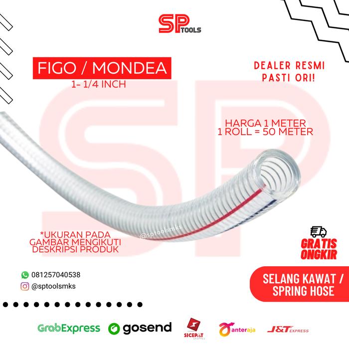 Jual SELANG KAWAT PVC SPIRAL SPRING HOSE 1 1/4" 11/4 INCH FIGO /METER ...