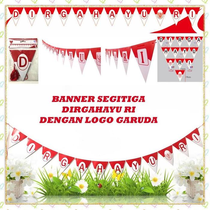 Jual - banner bendera segitiga merah putih hut ri dirgahayu ri hiasan ...
