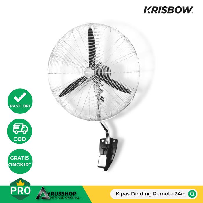 Jual Krisbow Wall Fan Kipas Angin Dinding Besi Besar 24in/61cm/Aula ...