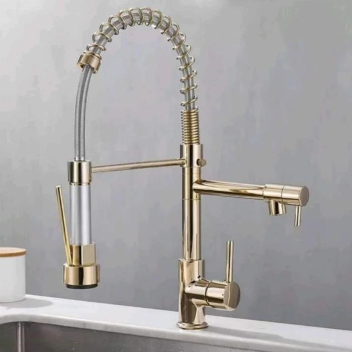 Jual KERAN PANTRY PANAS DINGIN GOLD KRAN SINK MIXER EMAS KRAN CUCI ...
