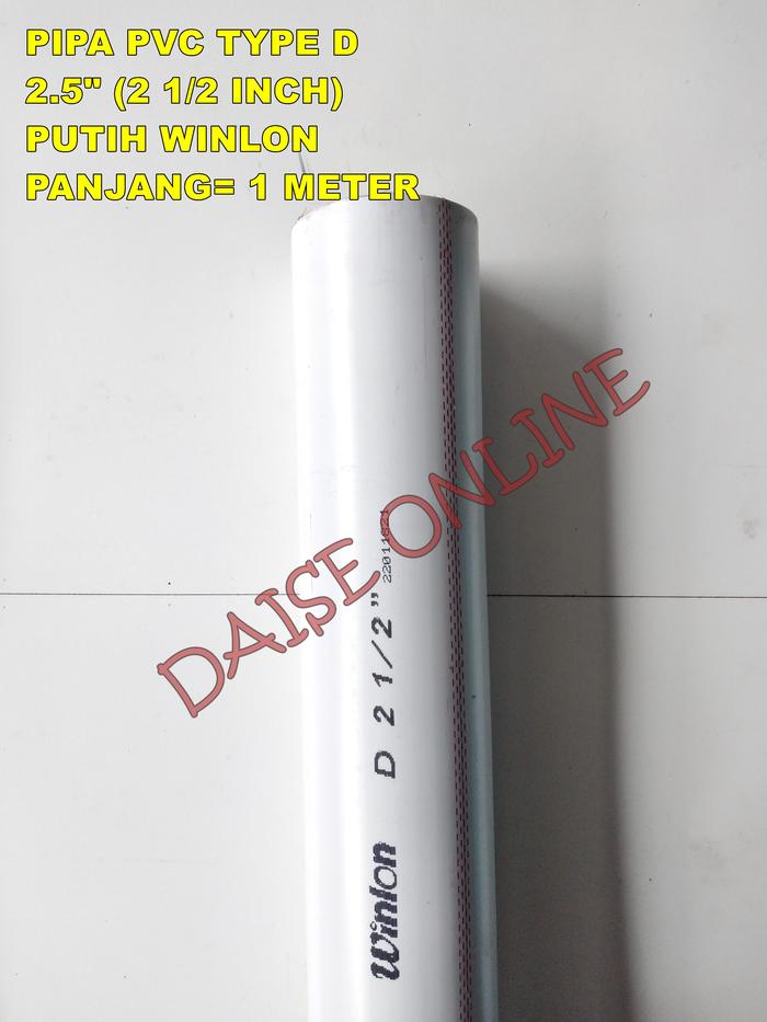 Jual PIPA PVC 2 1/2 INCH PANJANG 1 METER PUTIH WINLON - Kab. Sidoarjo ...