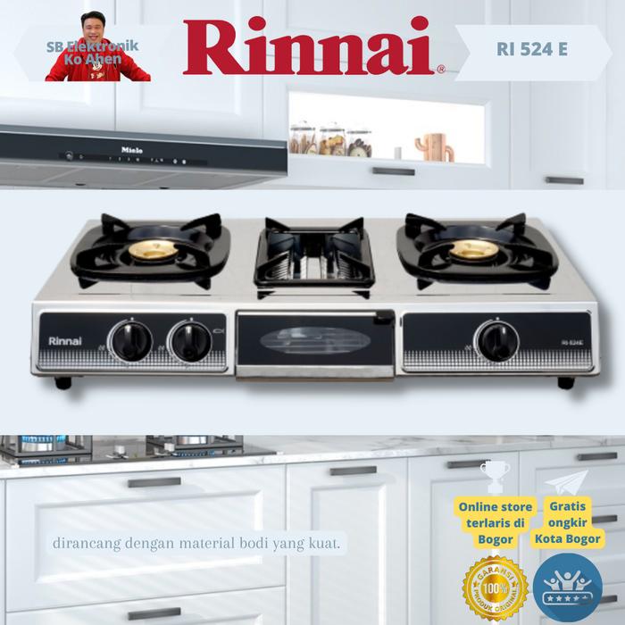 Jual Kompor Gas Rinnai RI 524E 3 Tungku TERBAIK dan TERLARIS - Kota ...