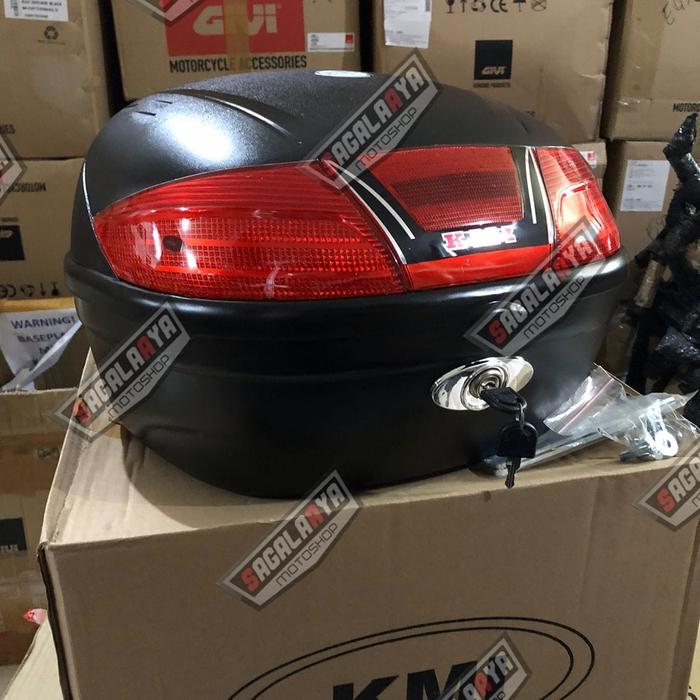 Jual Promo Box sepeda motor KMI 501 hitam non baseplate bukan givi shad ...