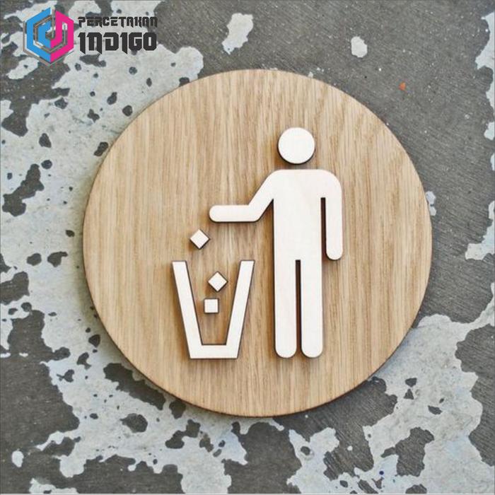 Jual sign board papan signage buang sampah pada tempatnya - Kab. Bekasi ...