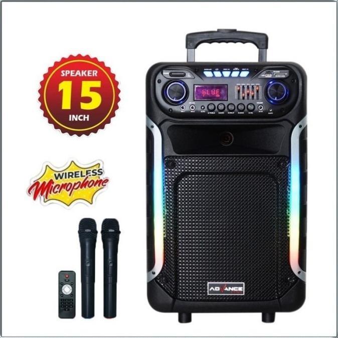 Promo SPAEKER BLUETOOH ADVANCE K1512E Speaker 15 inch + mic weres 2 ...