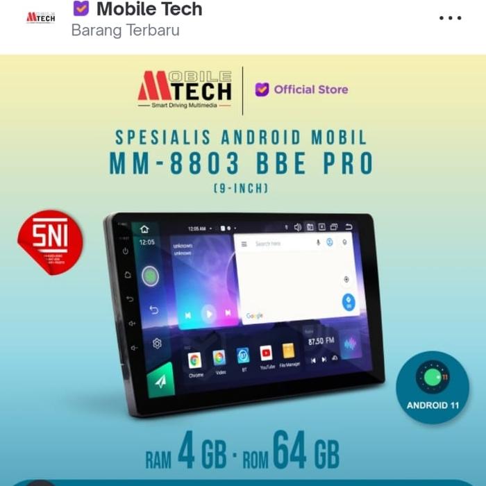 Jual mtech MM 8803 BBE pro 9/10 inch ram 4 Rom 64 gb head unit android - Jakarta Pusat ...