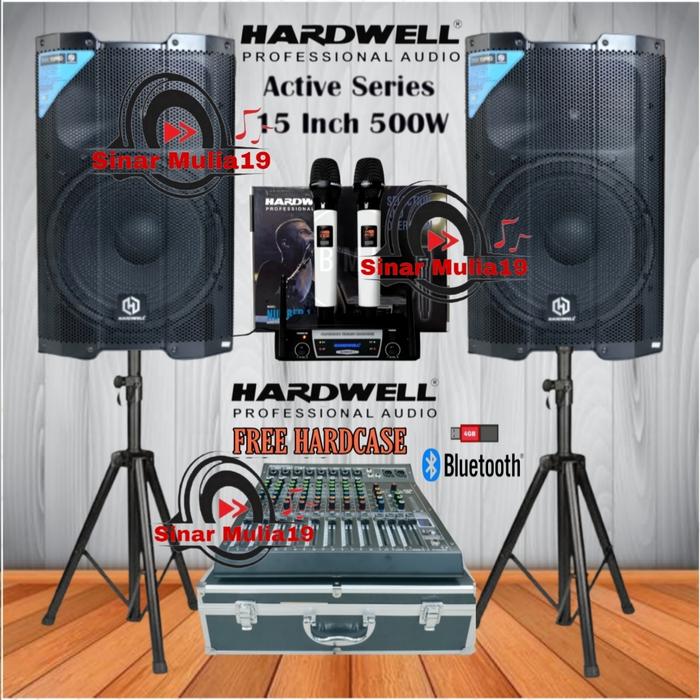 Jual PAKET SOUND SYSTEM FULL HARDWELL DSR 15 PRO MIXER MARK8 MIC NUMBER ...