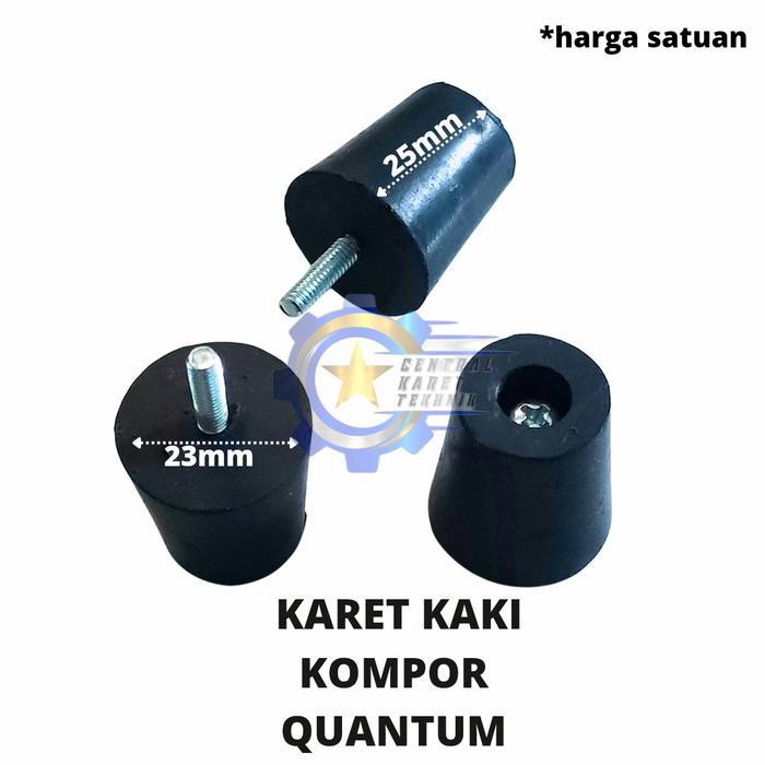 Jual karet kaki kompor quantum+baut/karet alas kaki/karet tapak kaki ...