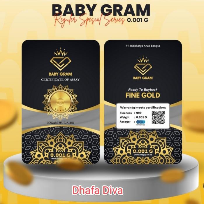 Jual Baby Gram 0.001 0,001 Gram Emas Mini Logam Mulia 24 Karat - Kota ...