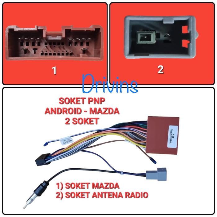 Jual Soket Plug And Play PNP Head Unit Double Din Android Mazda ...