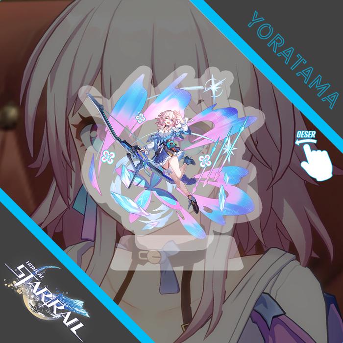 Jual Standee Figure March 7th Honkai Star Rail, Stand Figure Anime ...