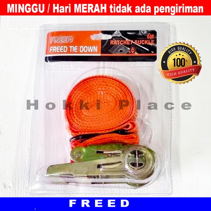 Jual FREED TIE DOWN RATCHET BUCKLE 6 METER TALI IKAT BARANG KAIT GESPER ...