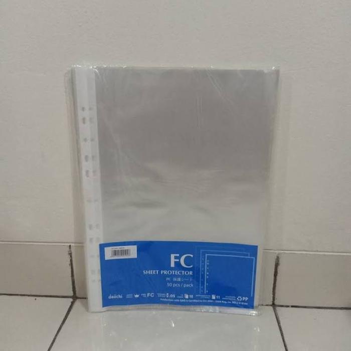 Jual pp pocket folio daiichi/sheet protector daiichi F4 isi 50 lembar ...
