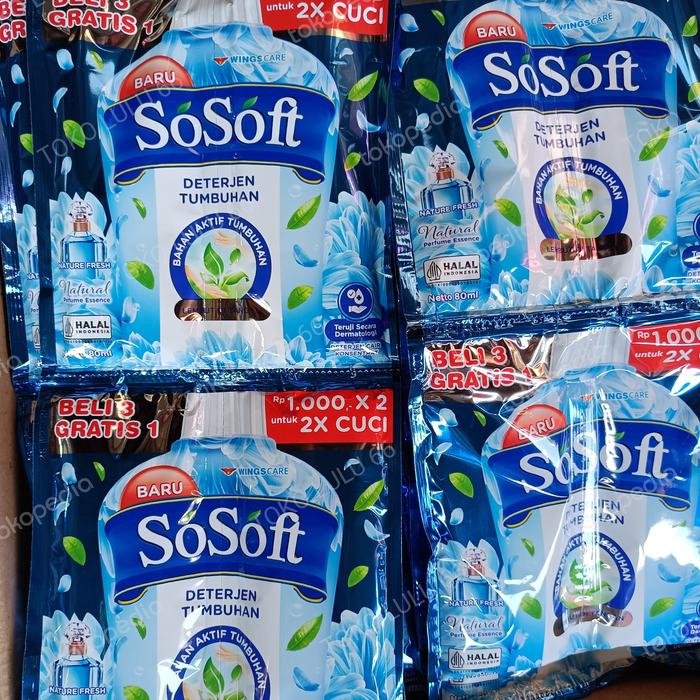 Jual Sosoft Detergent Cair Sachet 1 dus / karton - Jakarta Barat - TOKO ...