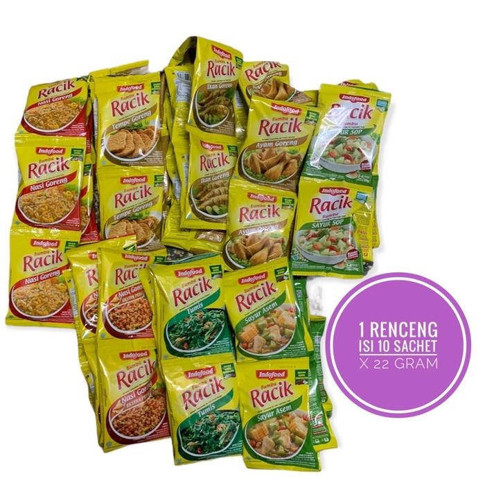 Jual Indofood Bumbu Racik Sayur Asam/Lodeh/Nasi Goreng 1 Renceng Isi 10 ...