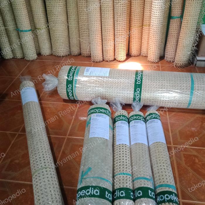 Jual anyaman rotan lembaran bunga tanjung / webbing rattan (custom ...