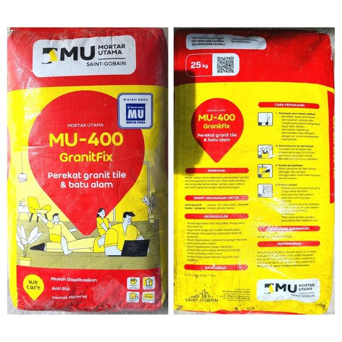 Jual PEREKAT GRANIT TILE & BATU ALAM MORTAR UTAMA MU-400 GRANIT FIX ...